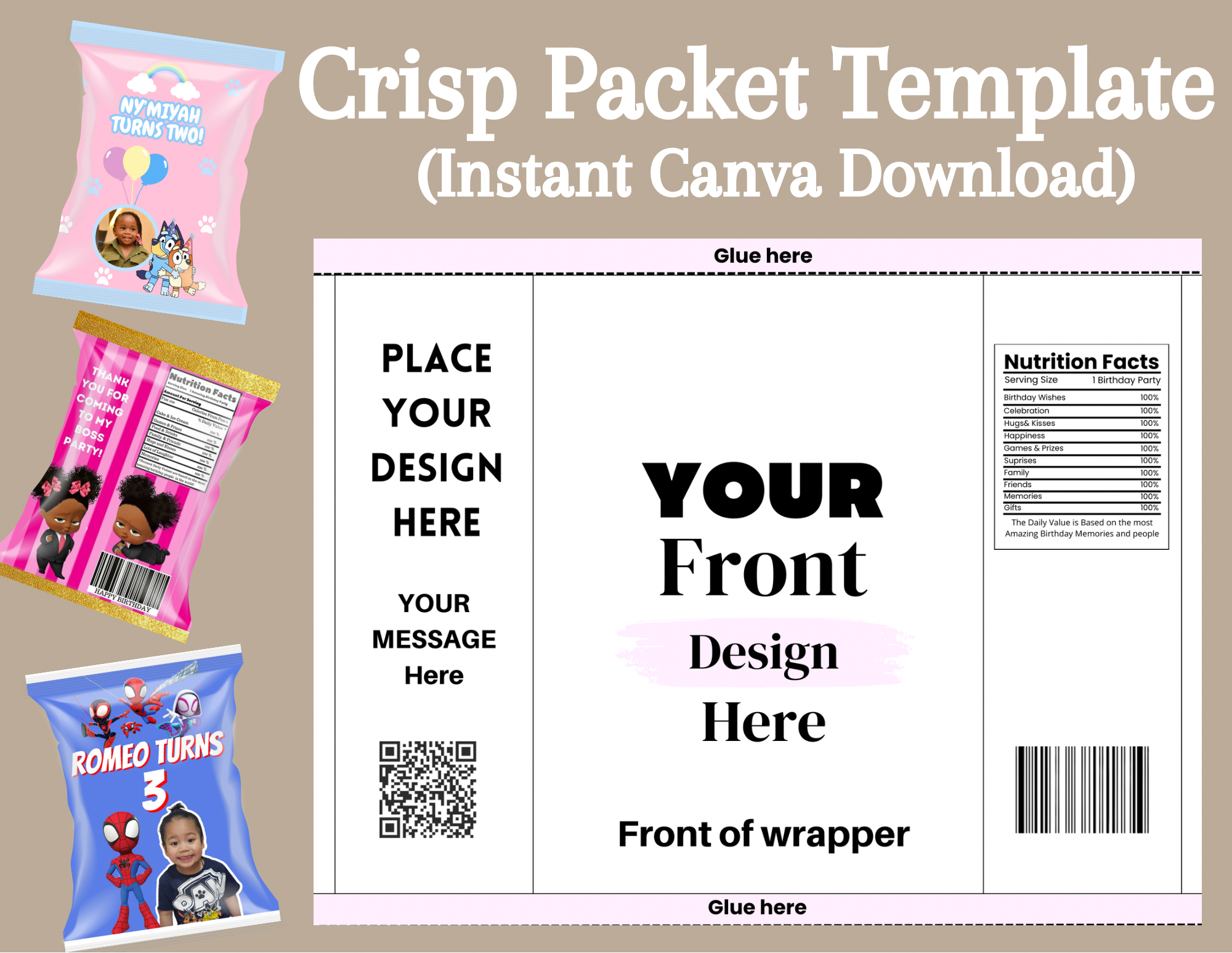Crisp Packet Template – Trending Mom